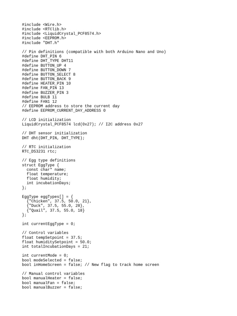 Egg Incubator With Auto Fan | PDF | Backlight | Software Engineering