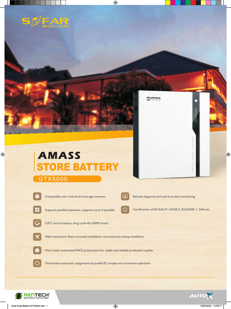 Sofar GTX5000 Battery Specifications | PDF | Energy Storage ...
