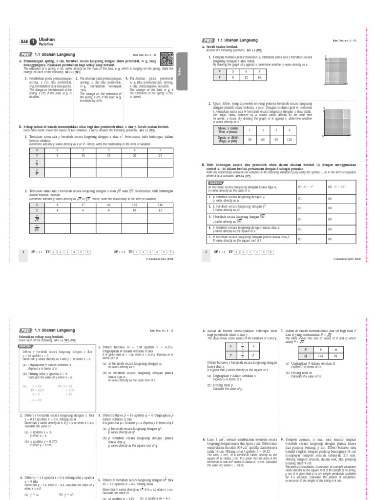 Pemanjangan Spring dan Hubungan Variasi | PDF