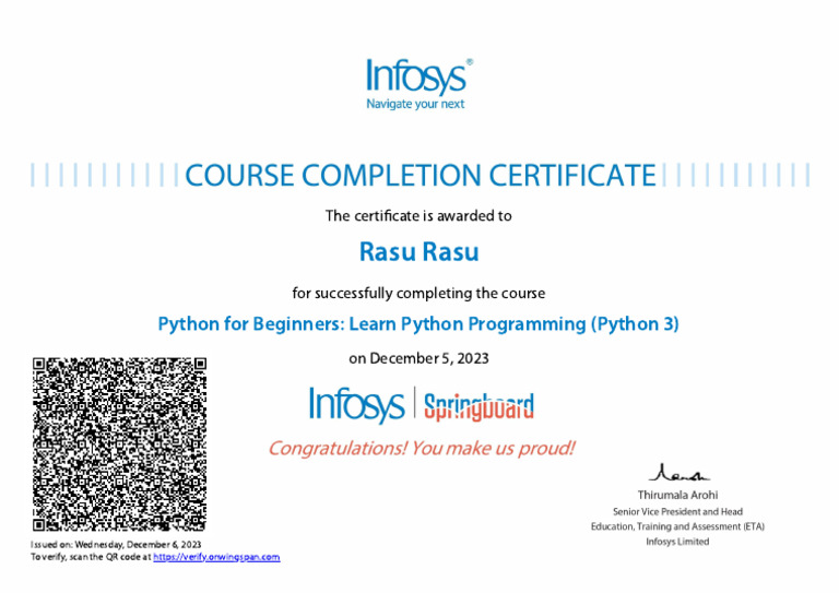 Rasu Rasu: Python For Beginners: Learn Python Programming (Python 3) | PDF