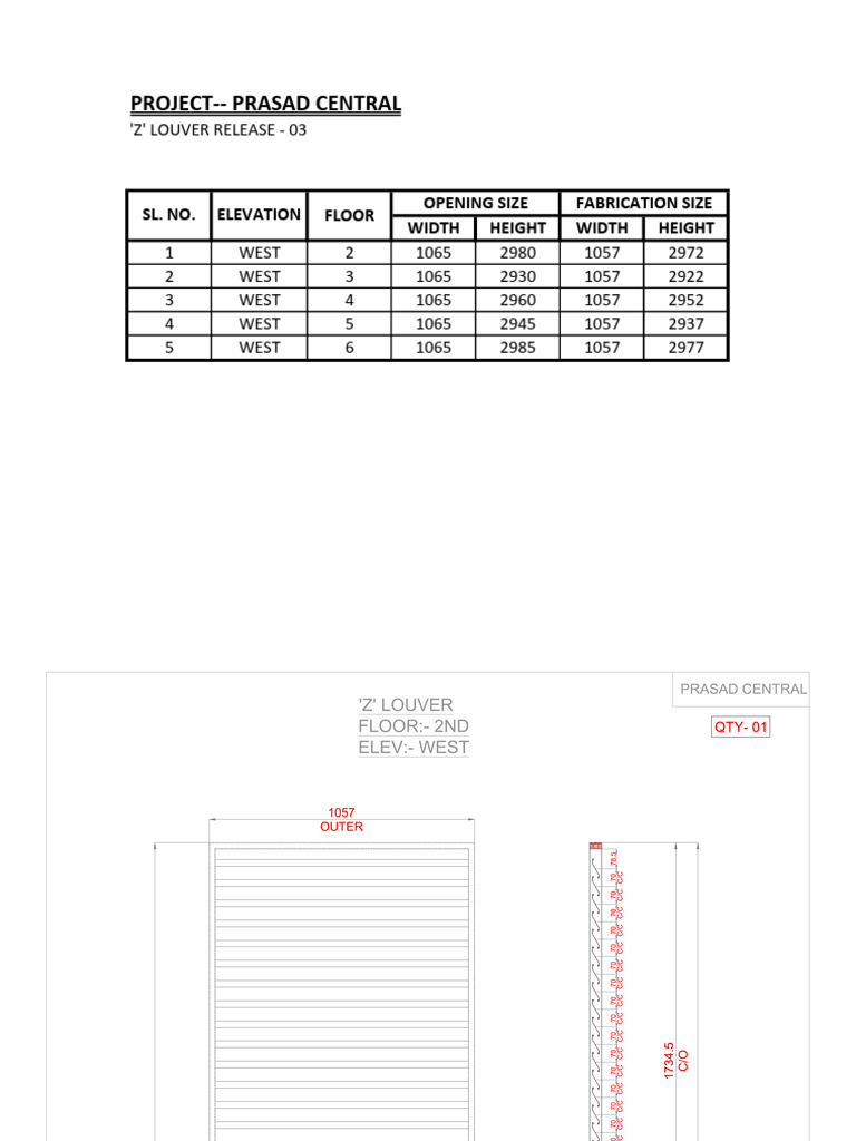 Fabrication DWG 'Z' Louver Release-03 | PDF | Military Operations