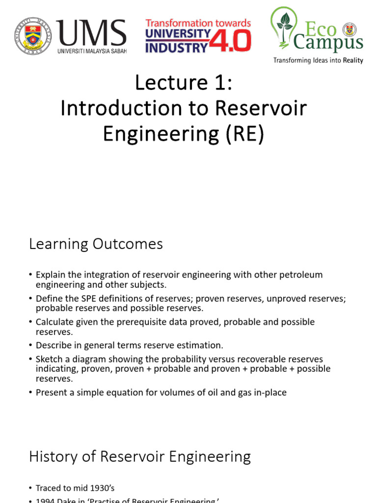 Introduction To Reservoir Engineering | PDF | Petroleum Reservoir | Enhanced Oil Recovery