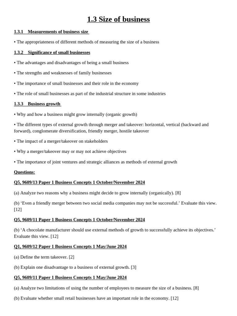 1.3 Business Size | PDF