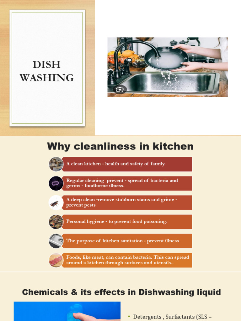 Kitchen Cleanliness & Dishwashing Tips | PDF