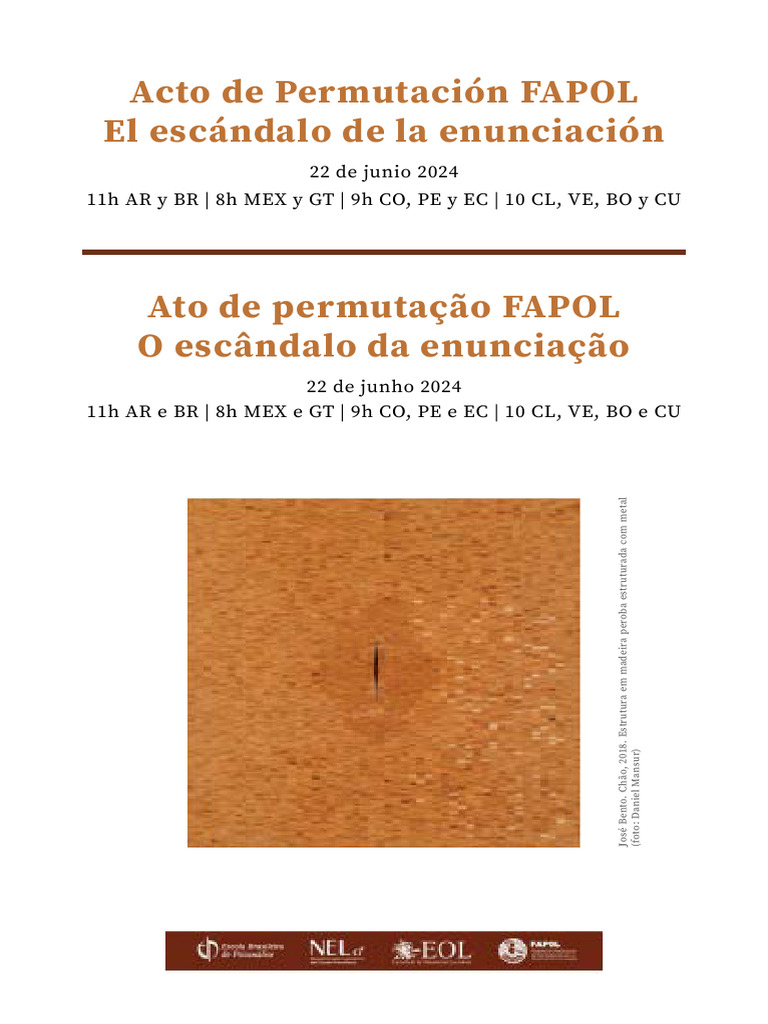 FAPOL 2024 - Ato de Permutação F | PDF | Autismo | Verdad