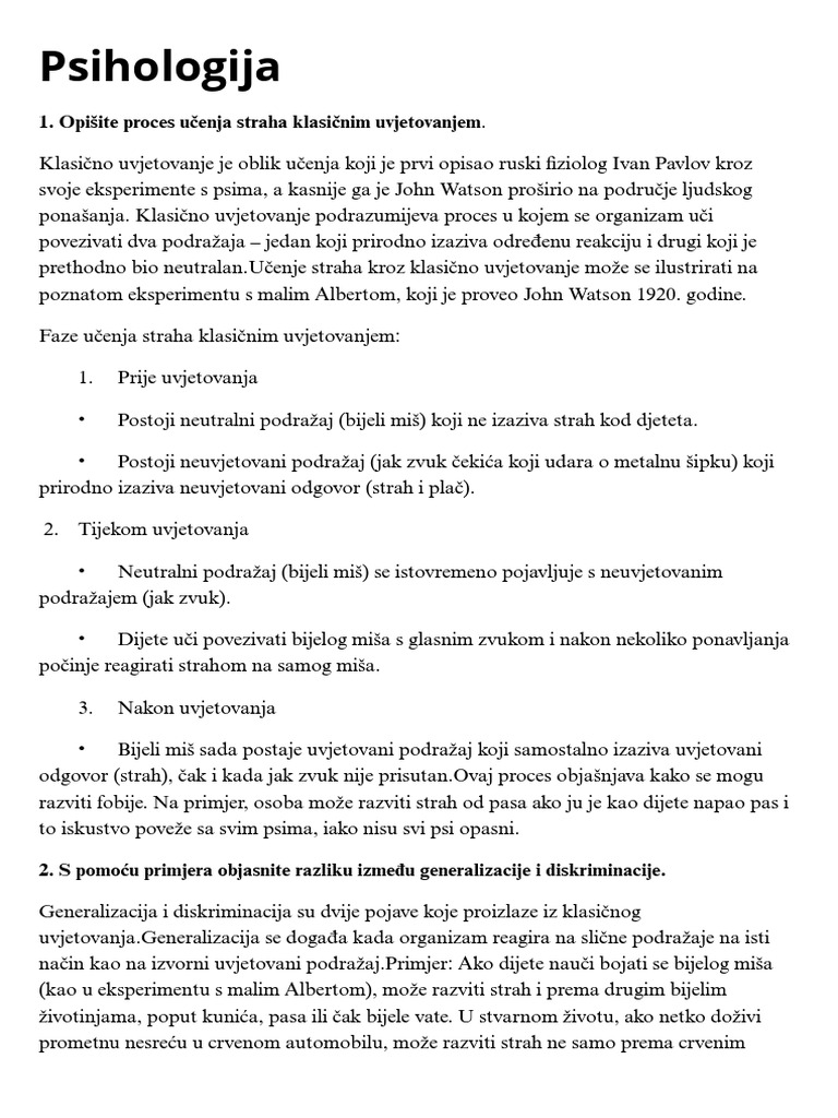 Psihologija | PDF