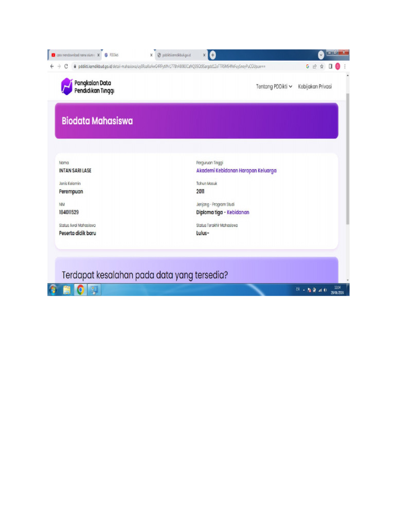 Data Mahasiswa | PDF