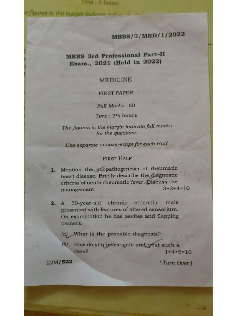 Uni Questions Paper 2022 | PDF