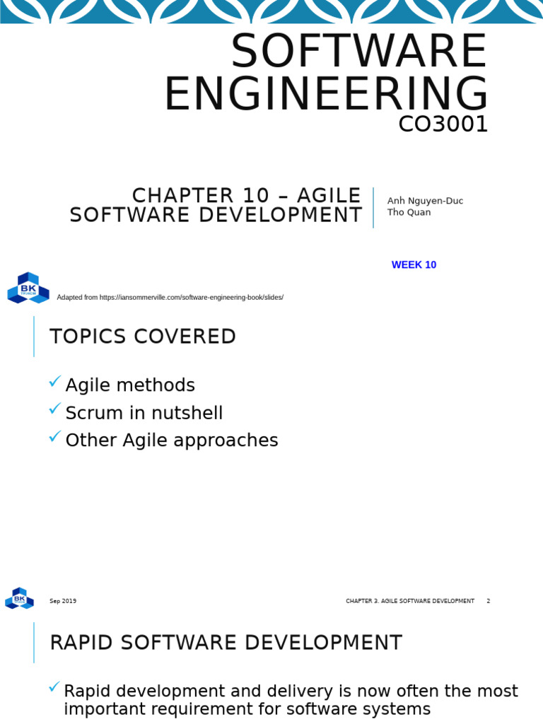 11_Ch10 Agile Software Development | PDF | Agile Software Development | Scrum (Software Development)