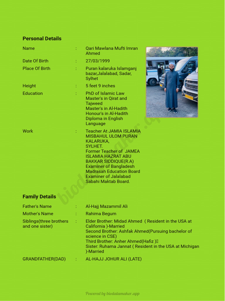 Biodata (2) | PDF