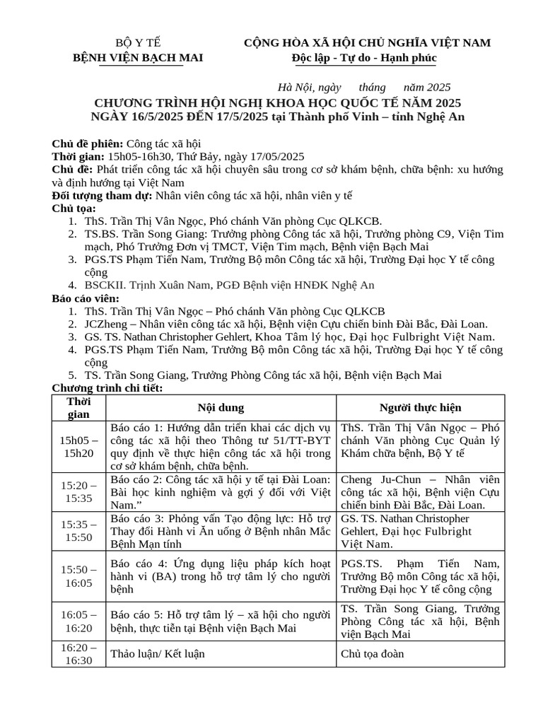 CTXH Chuong Trinh HNKH QT | PDF