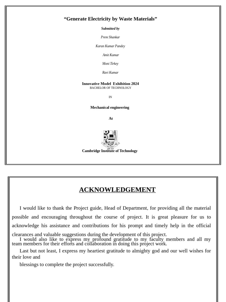 Generate Electricity by Waste Materials | PDF | Electricity | Photovoltaics