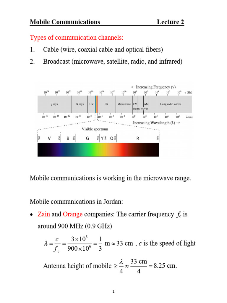 Lecture 2-Updated | PDF | Radio Propagation | Antenna (Radio)