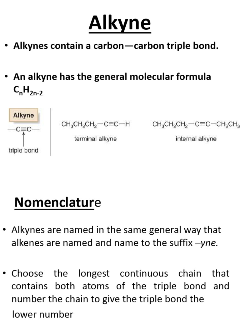 Lecture 3 Alkyne | PDF