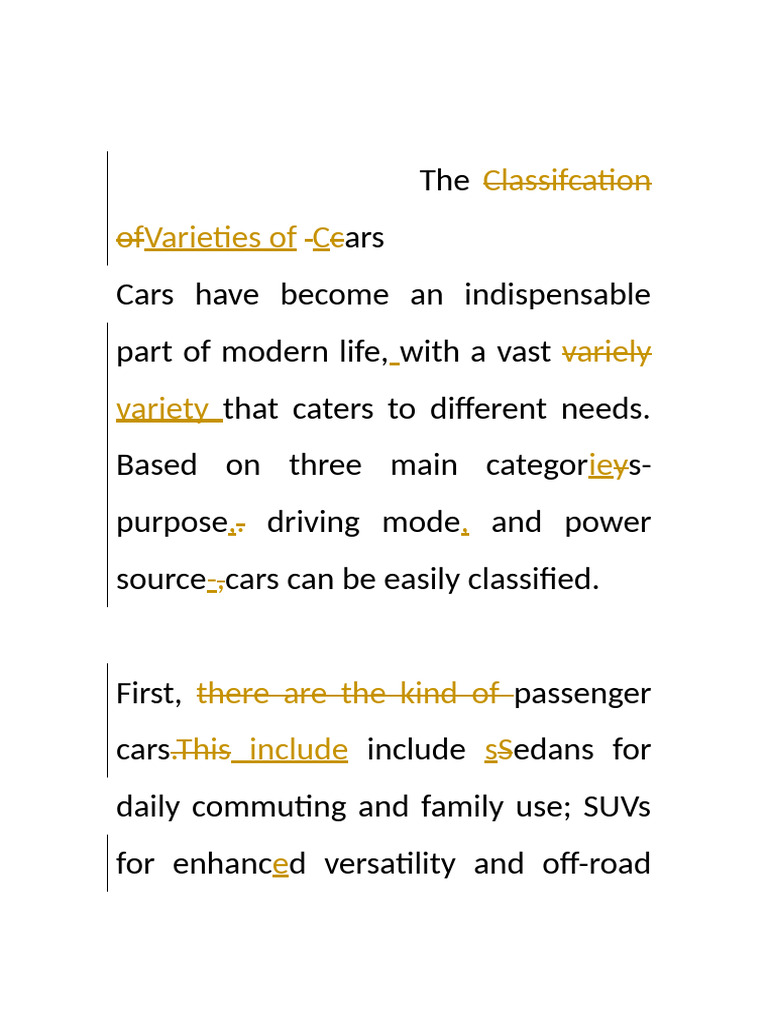 The Varieties of cars-精批 | PDF