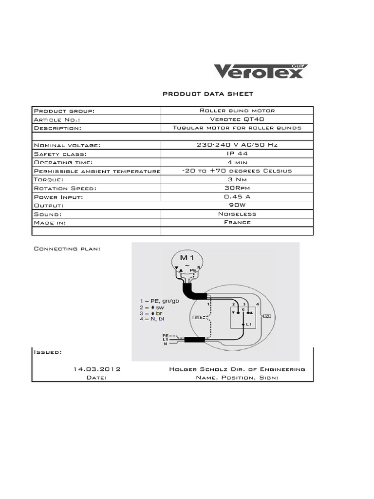 Datasheet - Verotec - QT40 | PDF