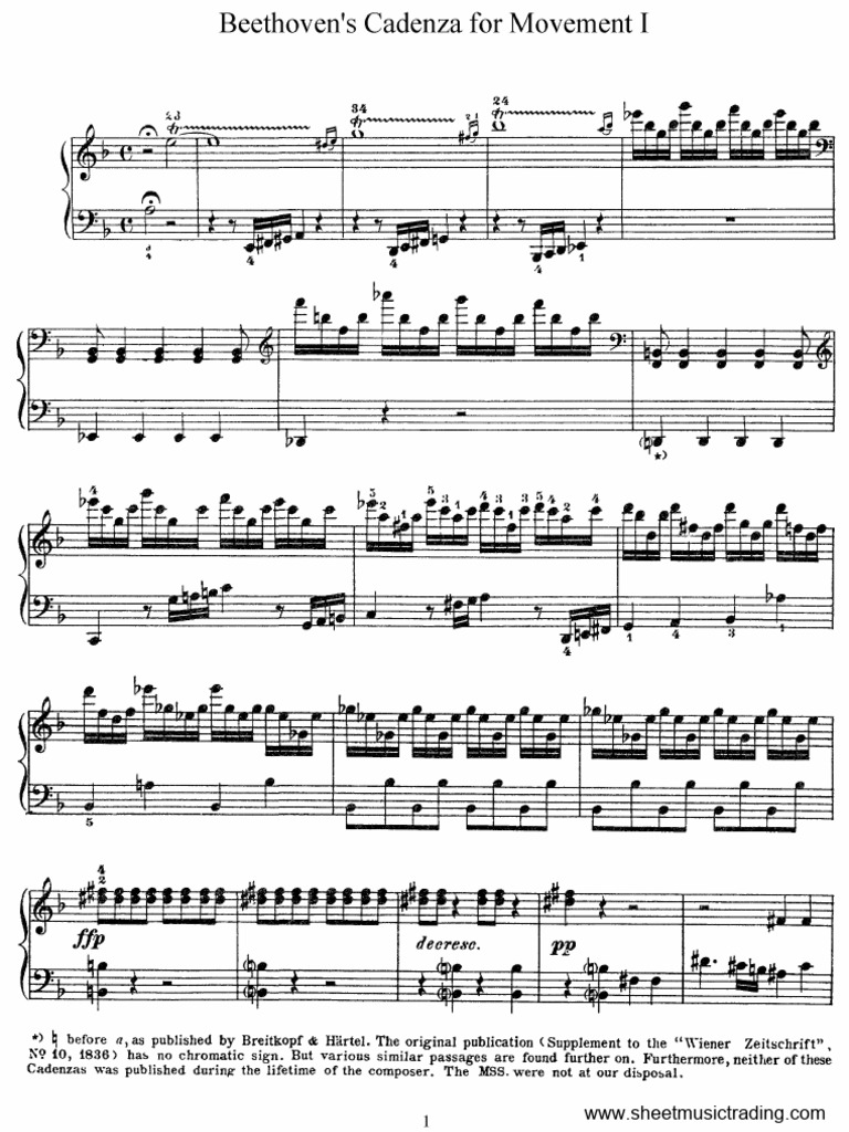 Mozart - Cadenza - Piano Concerto No 20 | PDF