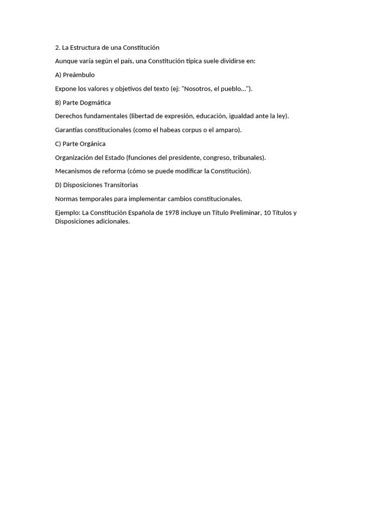 Estructura de La Constitucion | PDF