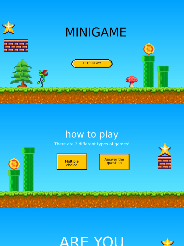 Blue and Yellow Neon Retro Pixel Art Game Night Game Presentation | PDF