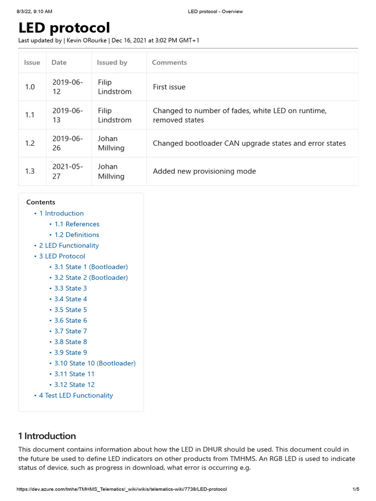 DHU3 LED Protocol - Overview | PDF | Color | Rgb Color Model