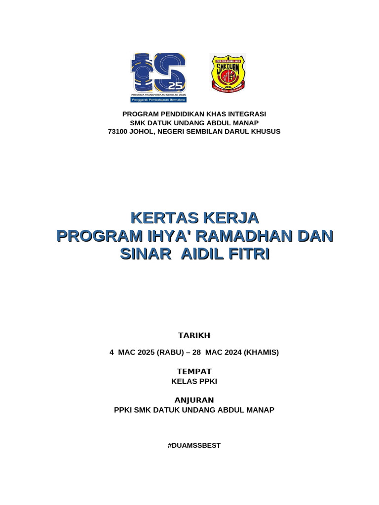 Program Ihya Ramadhan PPKI 2025 | PDF