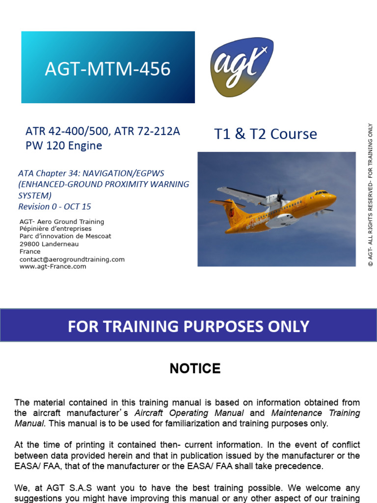 Agt-Mtm-456 - Ata 34-500 Egpws | PDF | Aviation | Aircraft