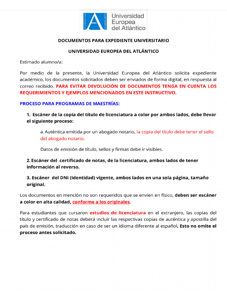 Instructivo Programas de Maestría Uea | PDF