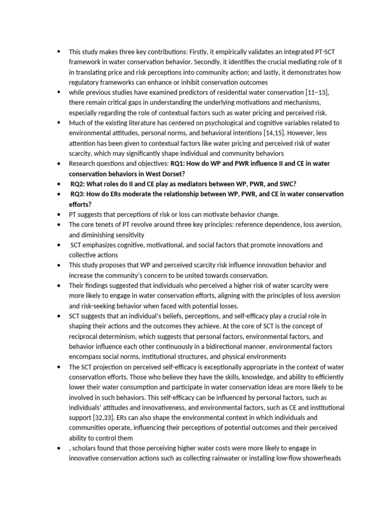Article On Water Scarcity | PDF | Self Efficacy | Risk