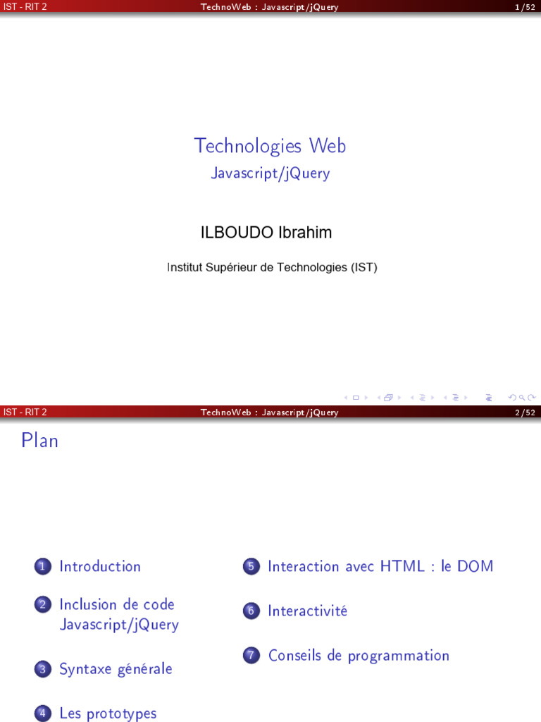 Cours Complet sur Javascript et jQuery | PDF | JavaScript | Modèle d ...