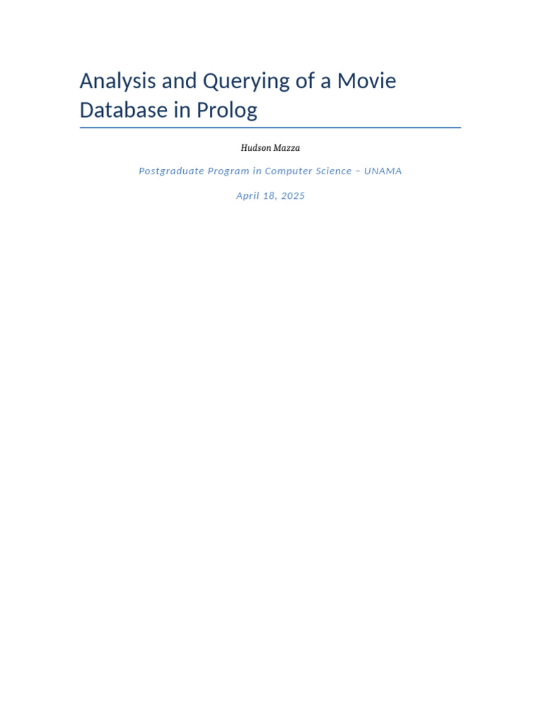 Prolog Movie Database Analysis | PDF | Applied Mathematics ...