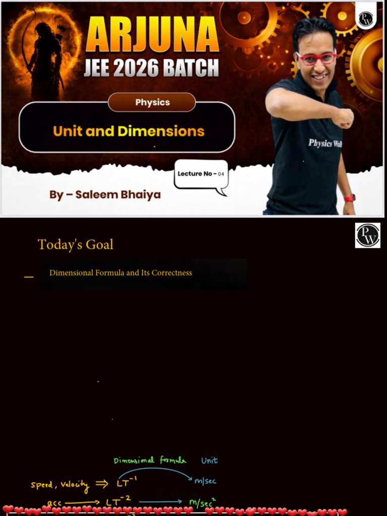 68063fcac6eb4b00b4681367 - ## - Units and Dimension 04 Class Notes | PDF