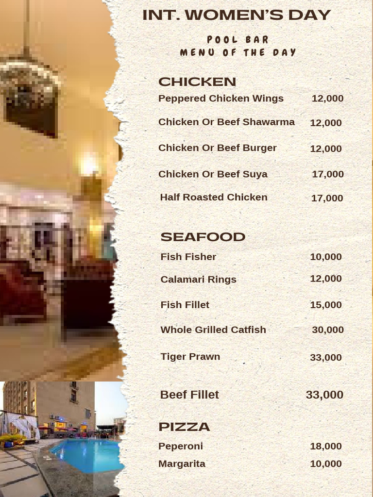 Daily Menu for Women's Day Event | PDF