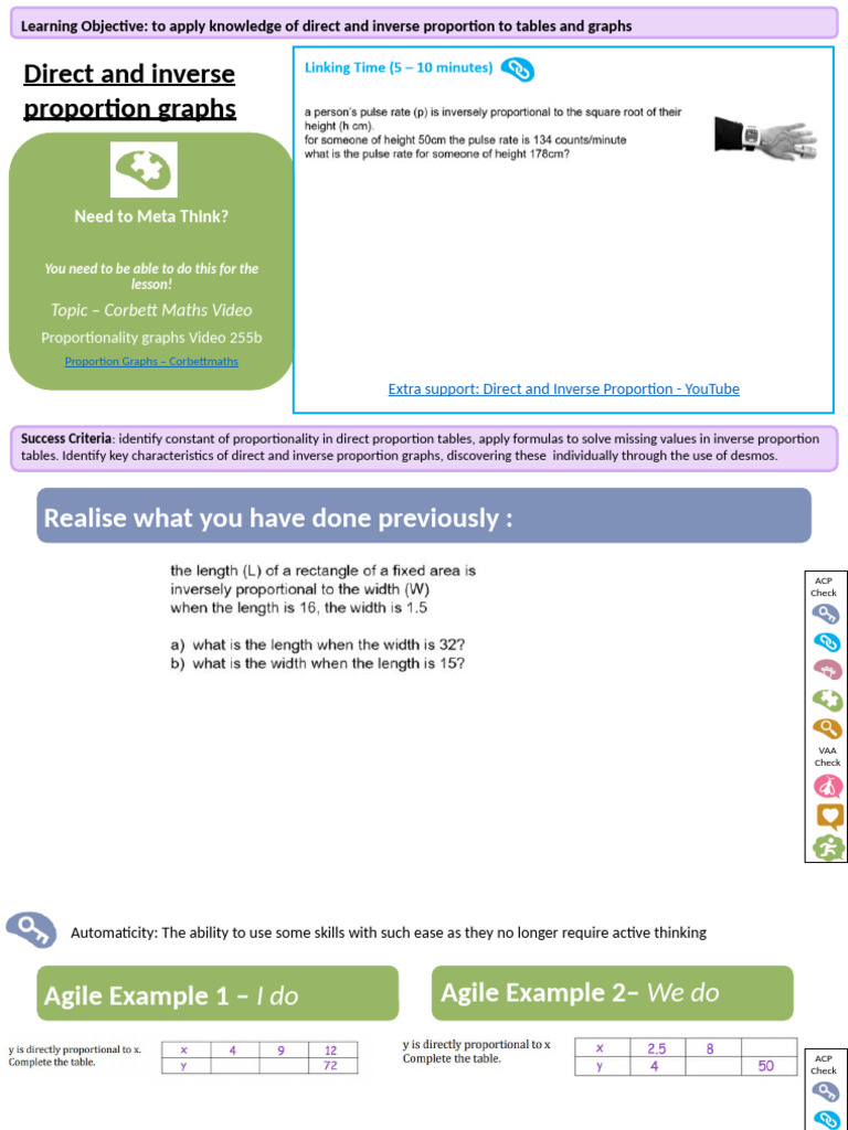L5 - Graphs of Direct and Inverse Proportion | PDF | Cognitive Science ...