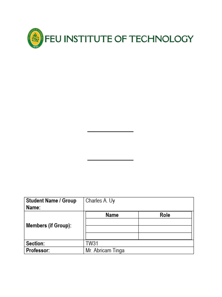 Uy - IT0021 - Laboratory Exercise 2-1 | PDF
