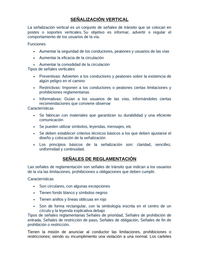 Señalización Vertical | PDF | Tráfico | Semáforo