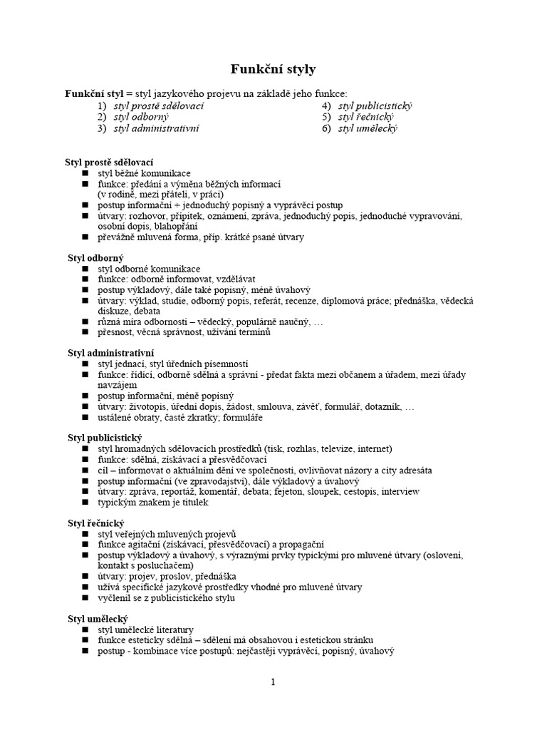 Funkční Styly | PDF