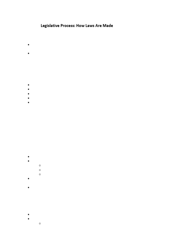 Legislative Process | PDF | Bill (Law) | Committee