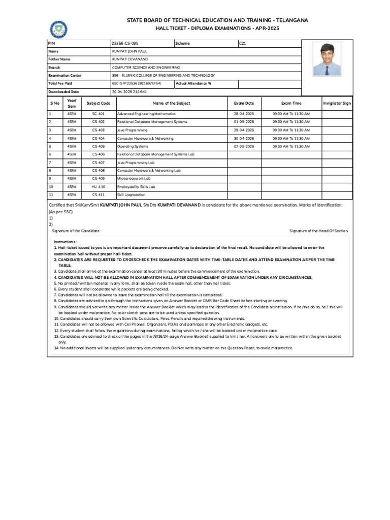JOHN PAUL HALL TICKET APRIL-25 | PDF | Computing