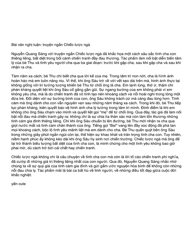 Chiec Luoc Nga | PDF