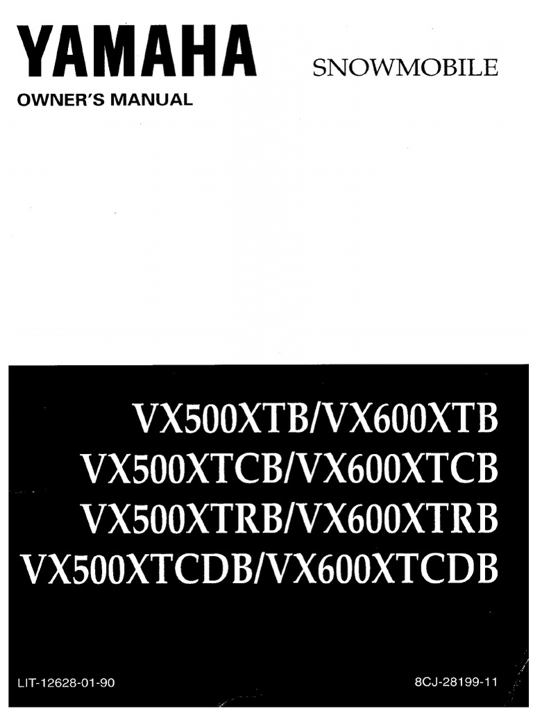 1998-Yamaha Vmax 500-600 XT Owner Manual | PDF