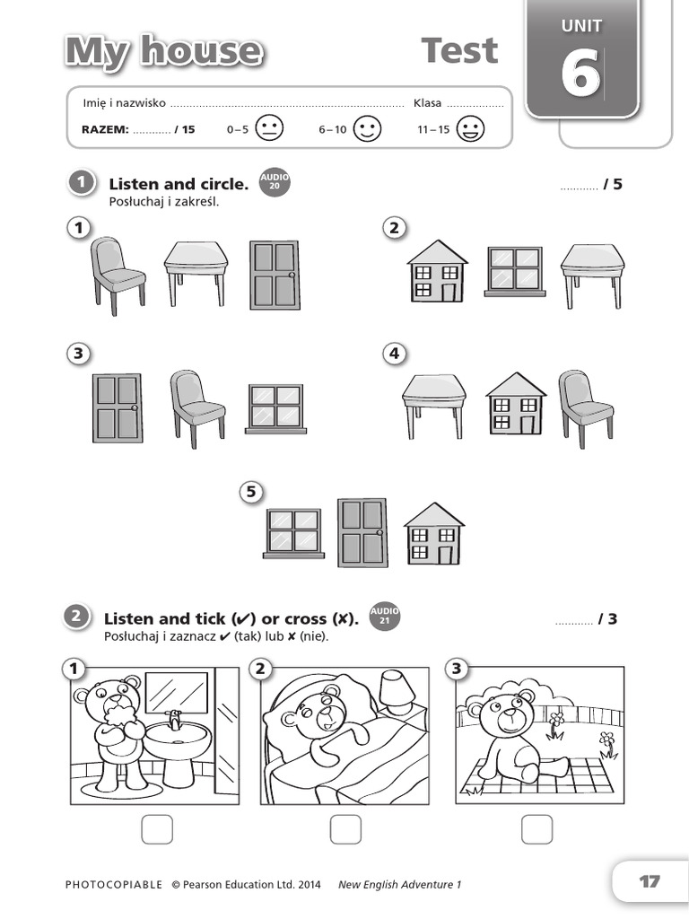 My House Test Unit 6 | PDF
