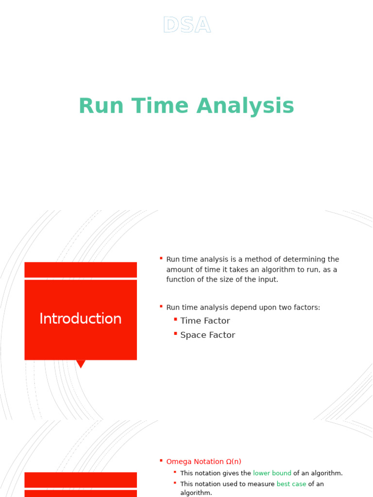 1. DSA - Run Time Analysis | PDF