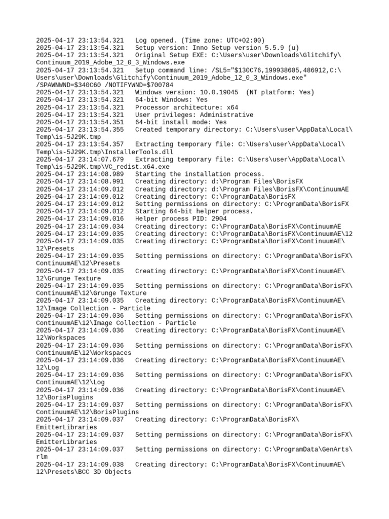 Setup Log 2025-04-17 #003 | PDF | Color