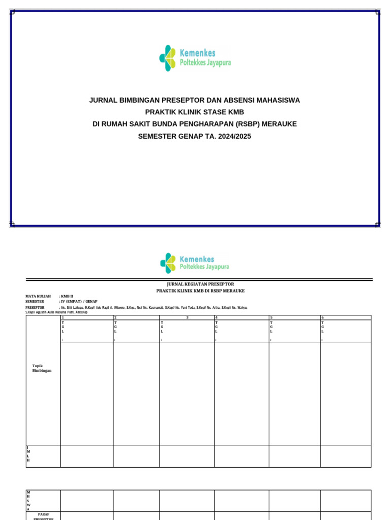 ABSENSI KMB 2 RSBP (Kelompok 4), 2025 (Neww) | PDF