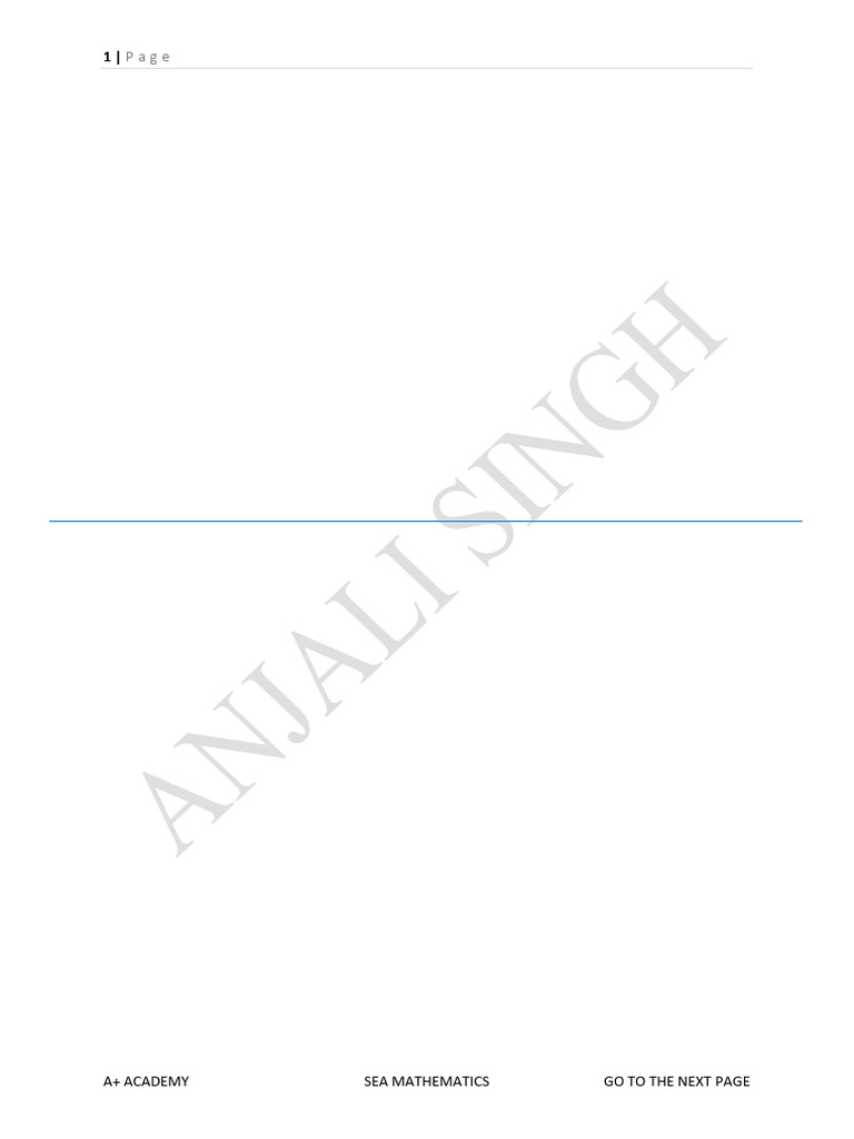 Unequal Sharing Questions For SEA Mathematics | PDF | Mathematics