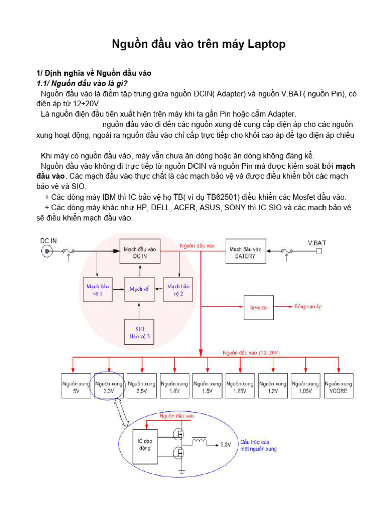 Nguon Dau Vao Tren Laptop 3 3 | PDF