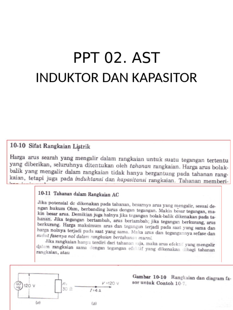PPT 002. Induktordan Kapasitor | PDF