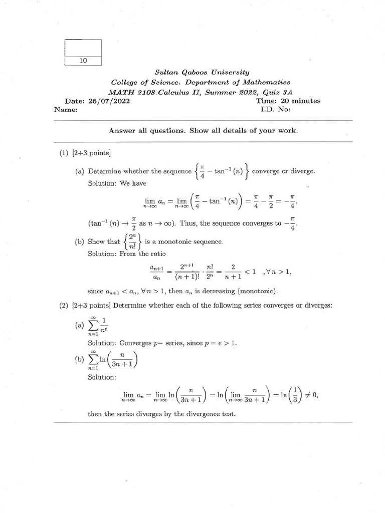 Quiz 3A 3B Sum2022 Answers. | PDF