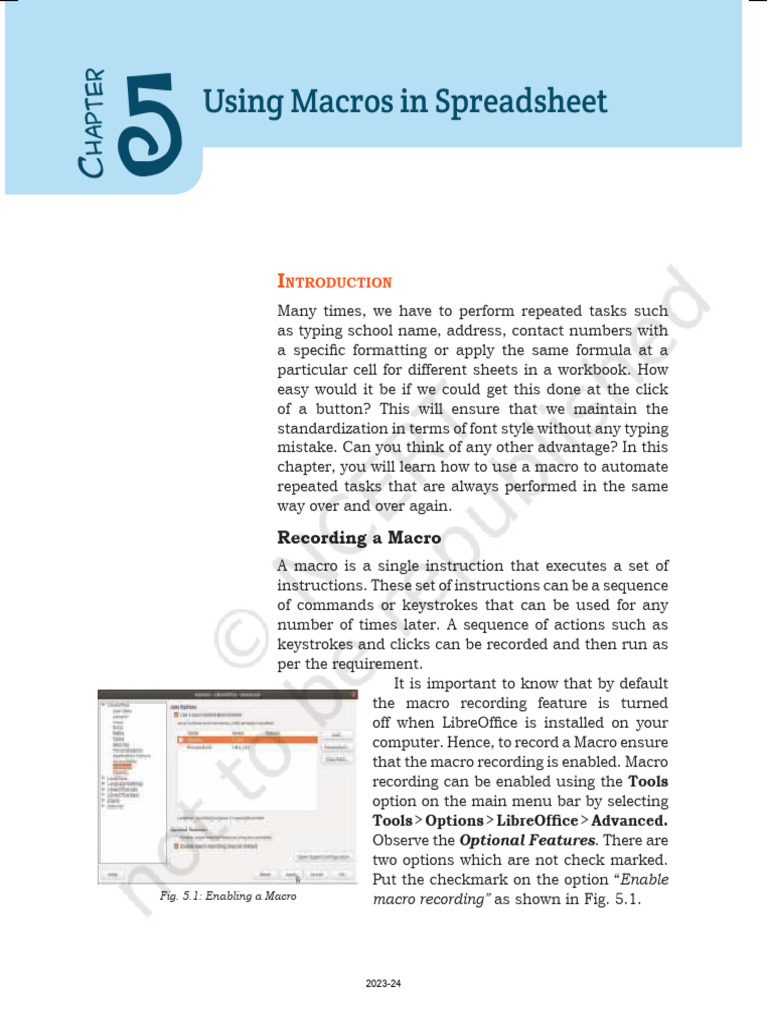Using Macros in Spreadsheet: Recording A Macro | PDF | Macro (Computer Science) | Spreadsheet