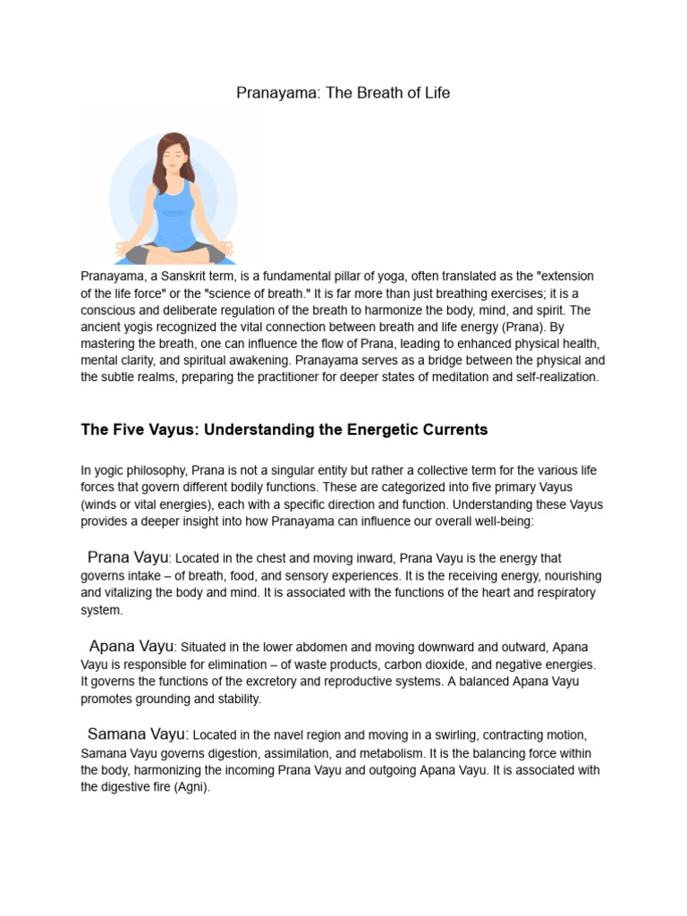 Pranayama: Mastering Breath for Wellness | PDF | Prana | Breathing
